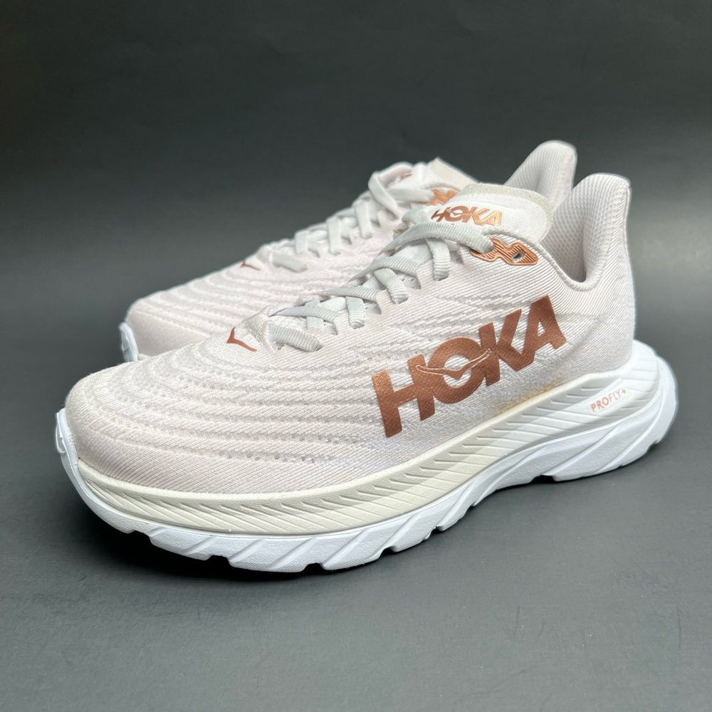 Hoka One One Mach 5 White / Copper Women's Running Sh… - Gem